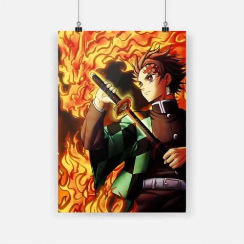 Kamado Tanjirou Anime Demon Slayer Canvas Wall Art - Demon Slayer Store