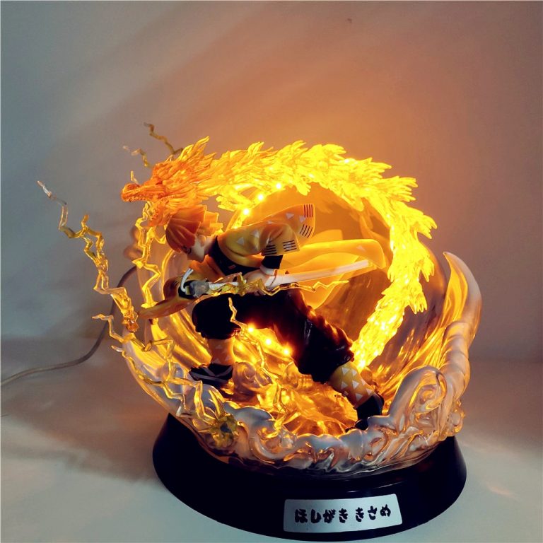 New Agatsuma Zenitsu Action Figure With Lamp - Demon Slayer Store