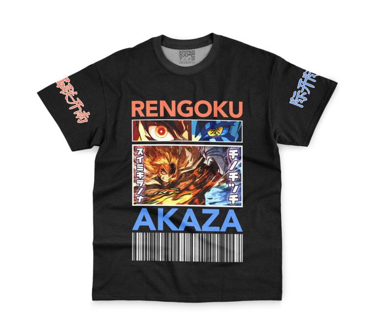 Kyojuro Rengoku vs Akaza Demon Slayer Streetwear T-Shirt - Demon Slayer ...
